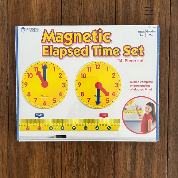 Learning Resources | Toys | Magnetic Elapsed Time Set | Poshmark